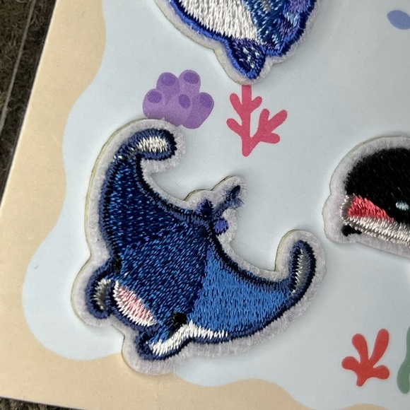 Tsukrie | Office | Sea Animals Iron On Embroidered Patch Set Pack ...